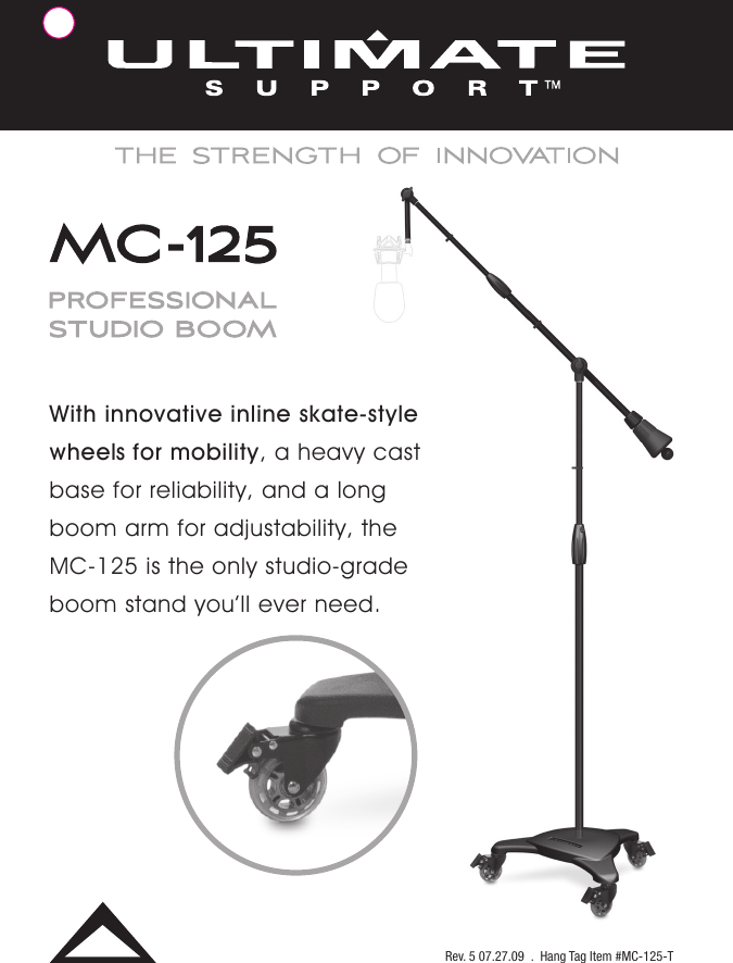 Ultimate Support Systems Ventilation Hood Mc 125 Users Manual