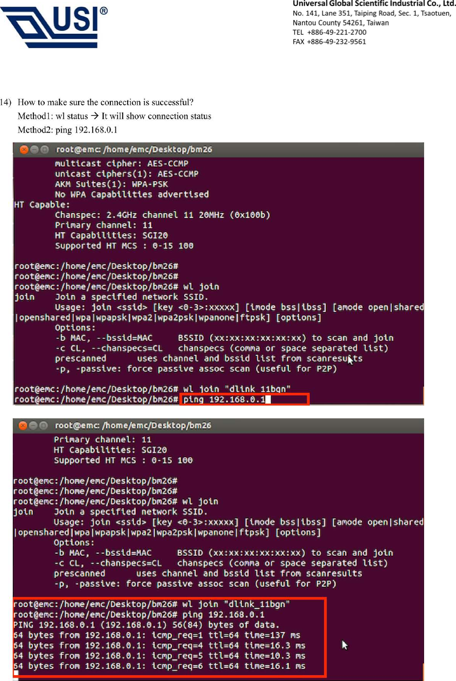 Universal Global Scientific WMBNBM26A 802.11b/g/n + BT Wireless LAN ...