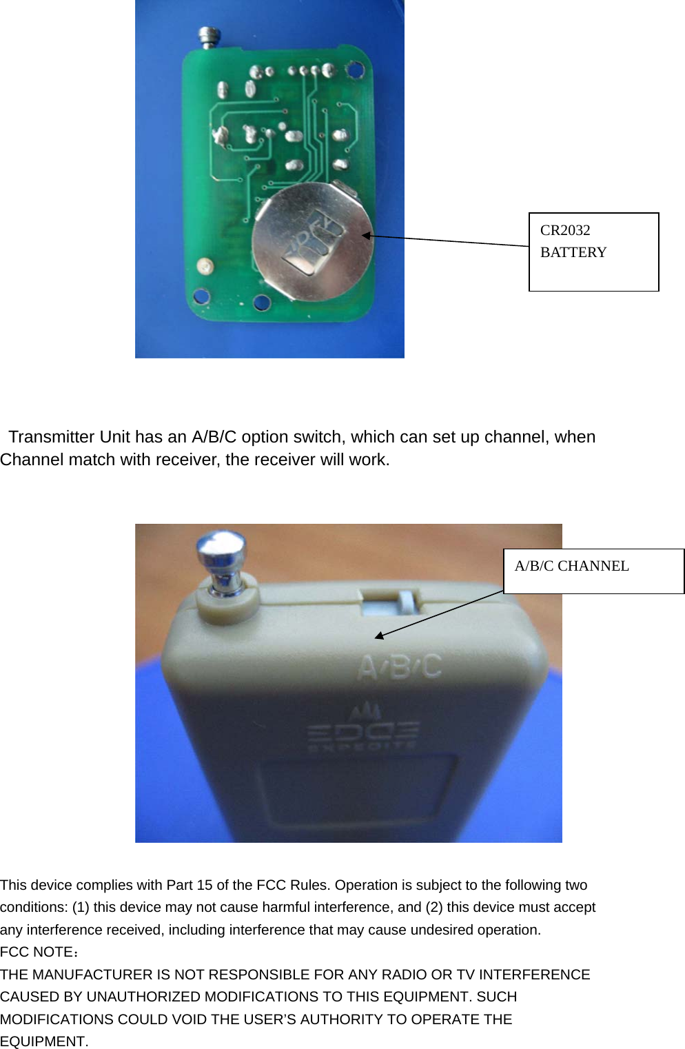 VICTORIA GROUP 46307-9 REMOTE FOR HARE BAWL SCREAMER User Manual USERS ...