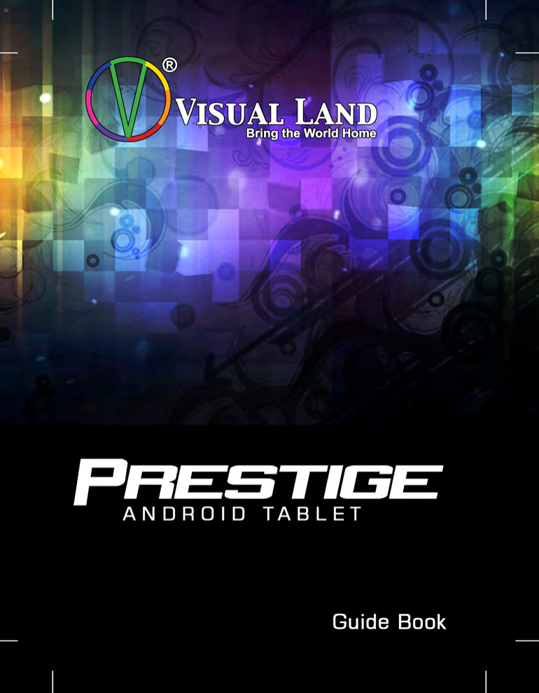VISUAL LAND PRESTIGE8QS 8INCH TABLET User Manual