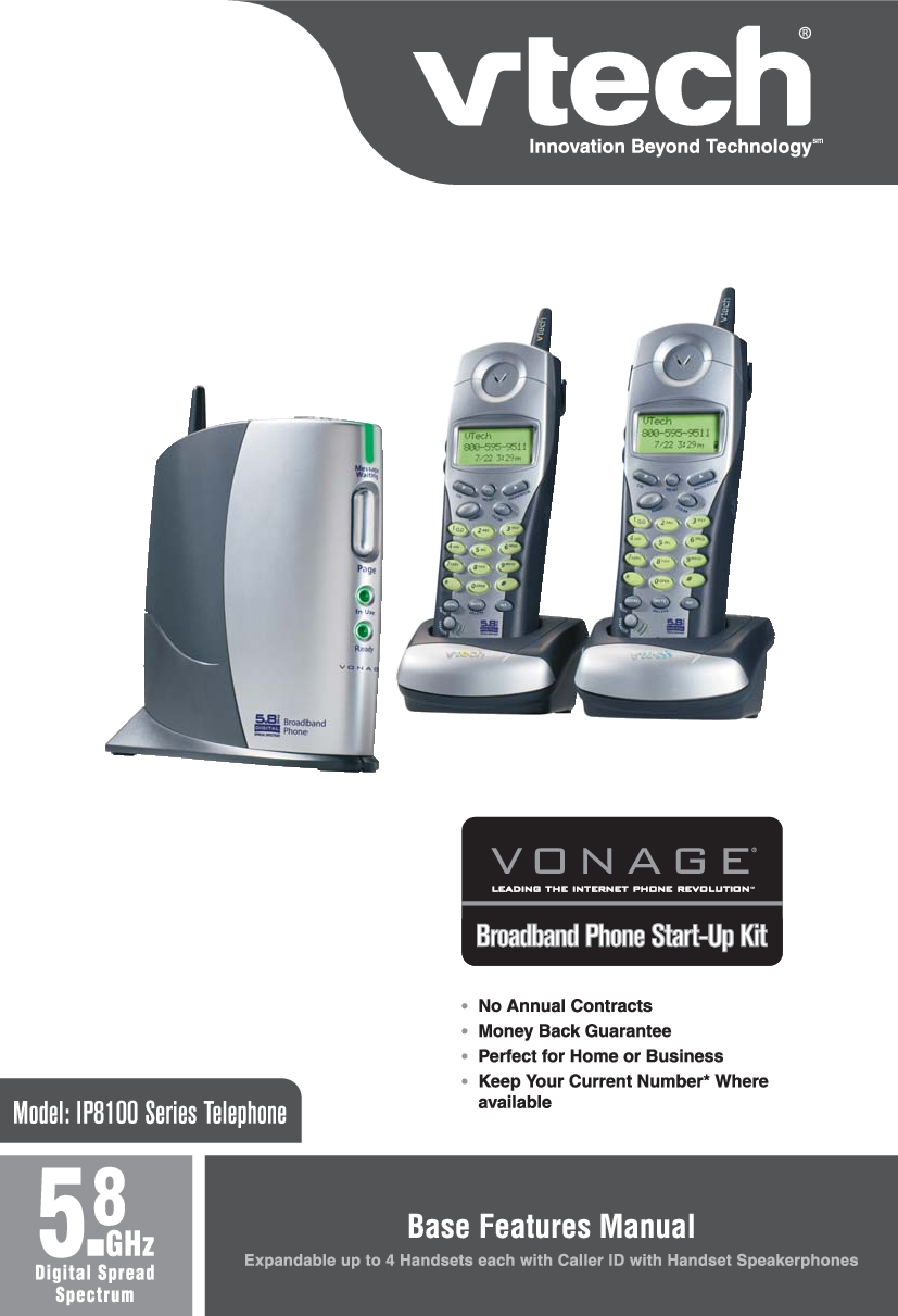 VTech IP8100 8100bOM.vCAN.vEN User Manual To The A5892e04 35bc 4edd ...