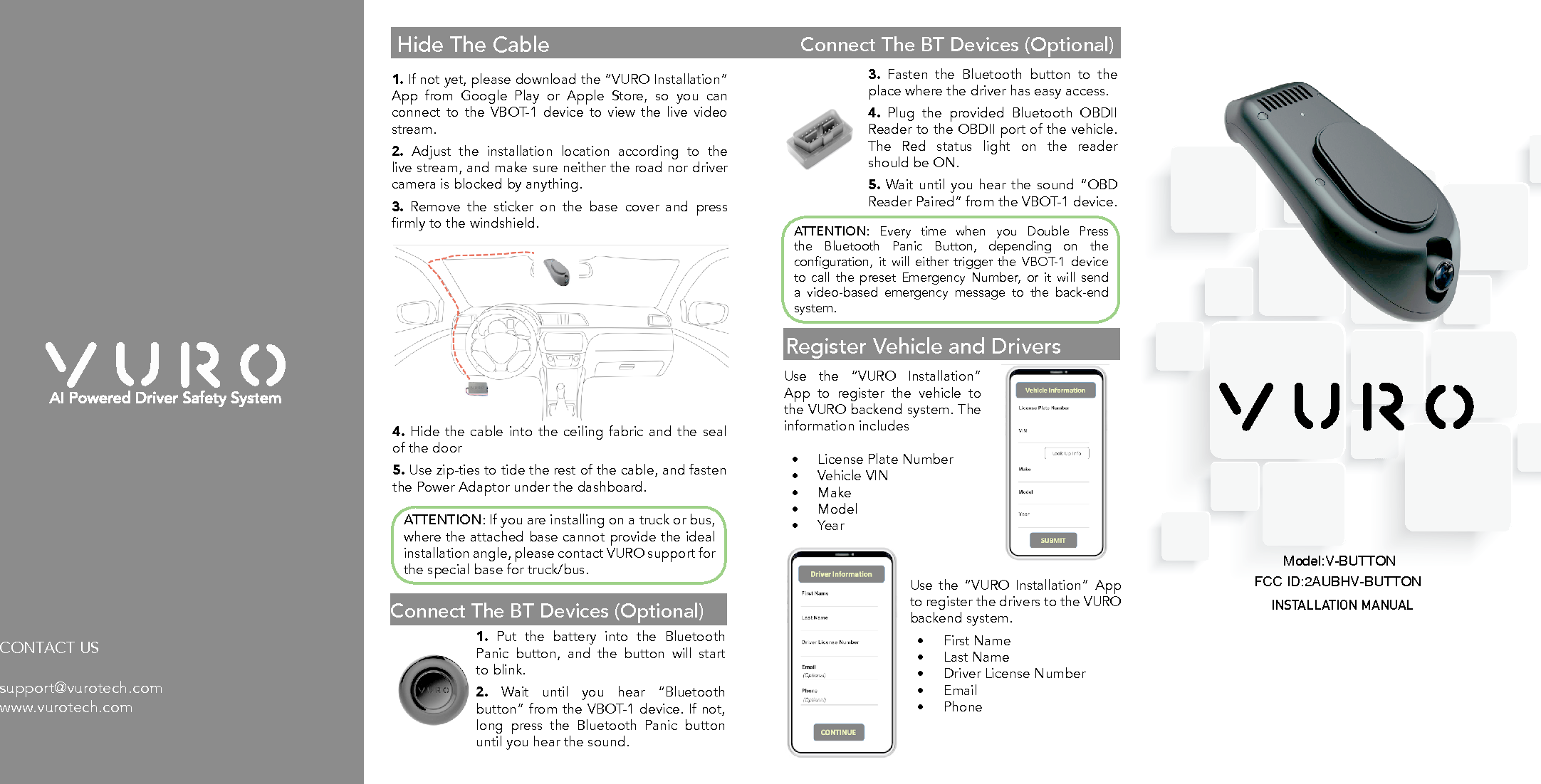 VURO V-BUTTON VURO PanicButton User Manual