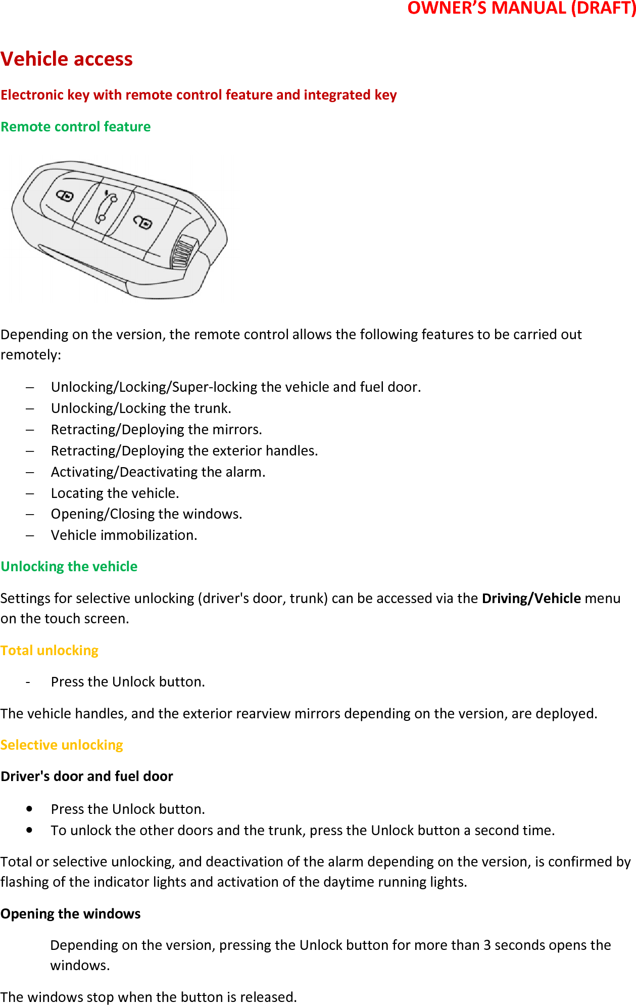 Valeo Comfort and Driving Assistance IM3C Smart key for keyless car ...