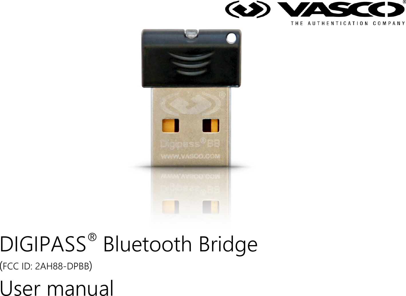Vasco Data Security DPBB DIGIPASS Bluetooth Bridge User Manual