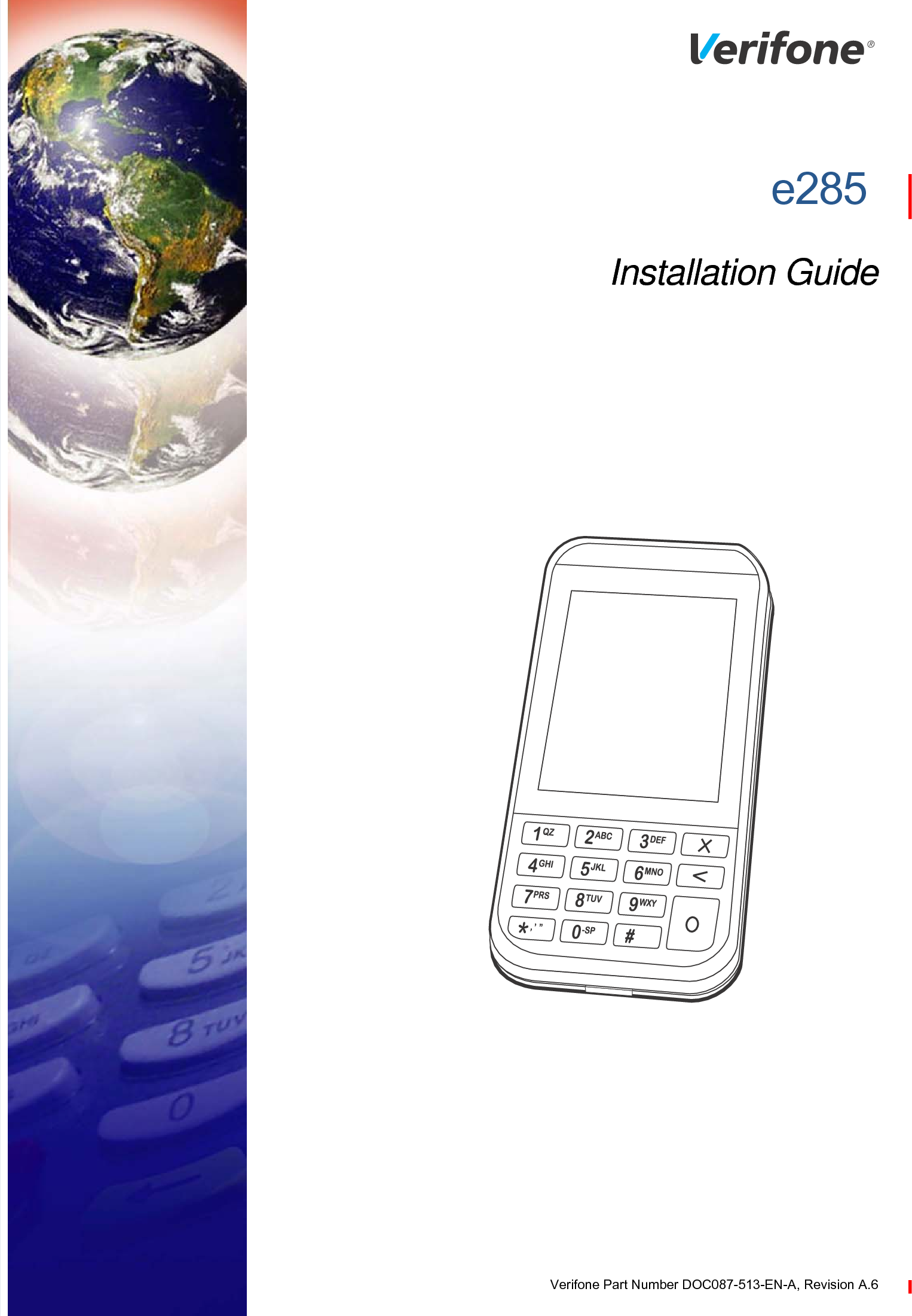 Verifone E2853GDB Point of Sale Terminal User Manual e285 Installation ...