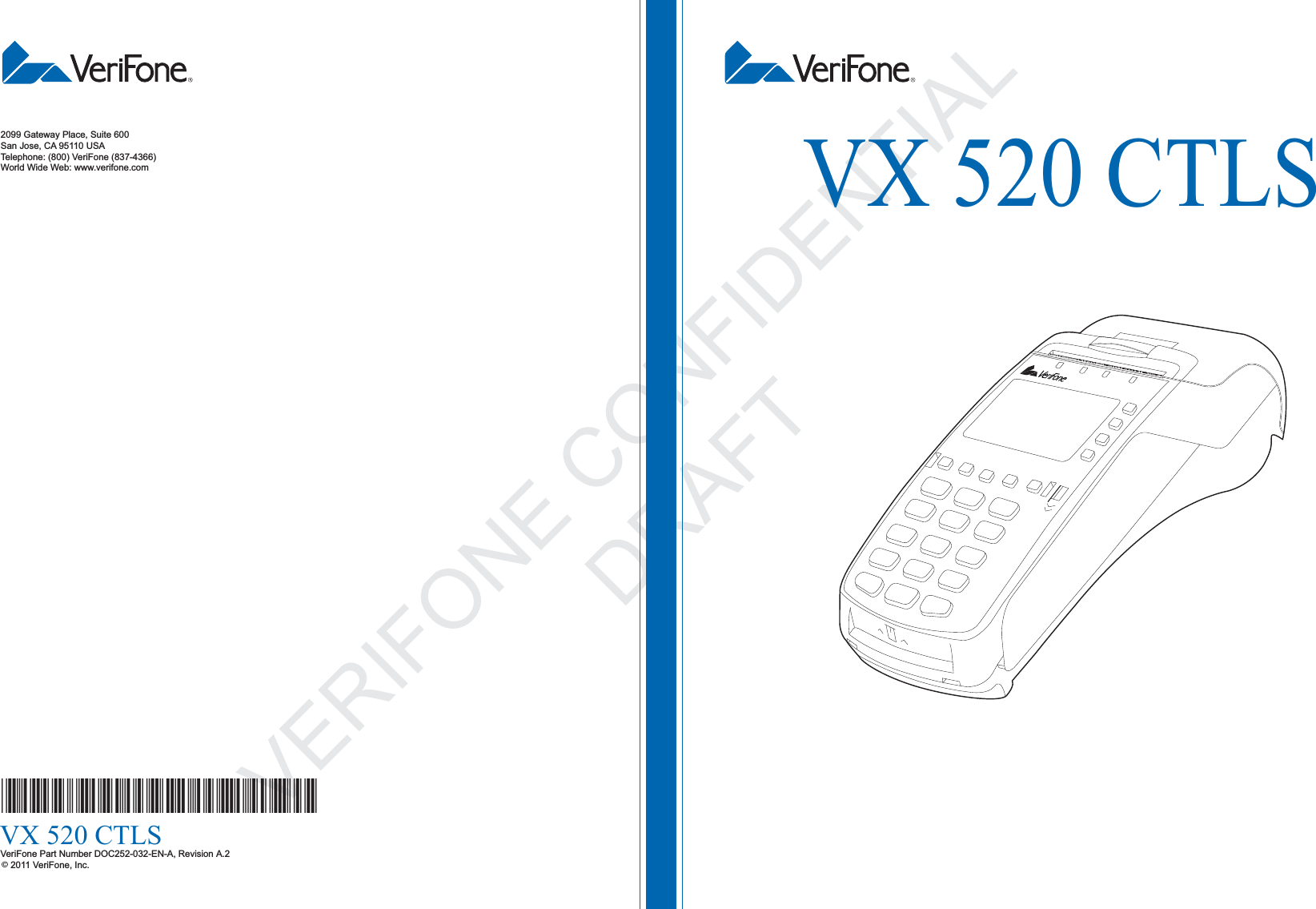 Verifone VX520CTLS Point of Sale Terminal User Manual DOC252 032 EN A ...