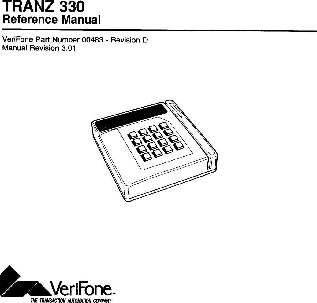 Verifone 00483 Revision D Users Manual