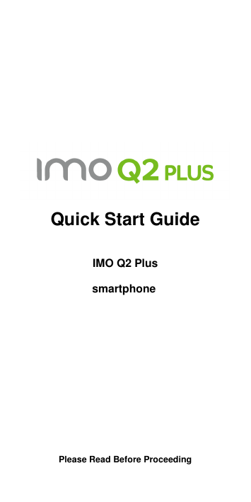Verve Connect IMOQ2PLUS smartphone User Manual
