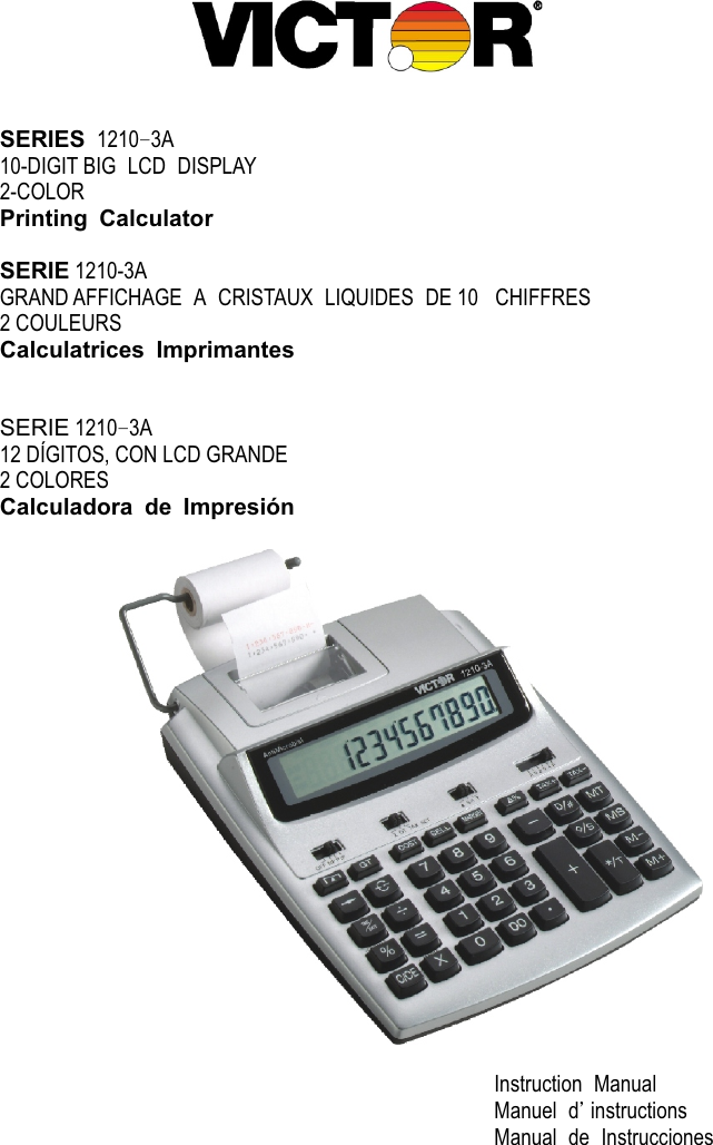 Victor 1210 3A Users Manual