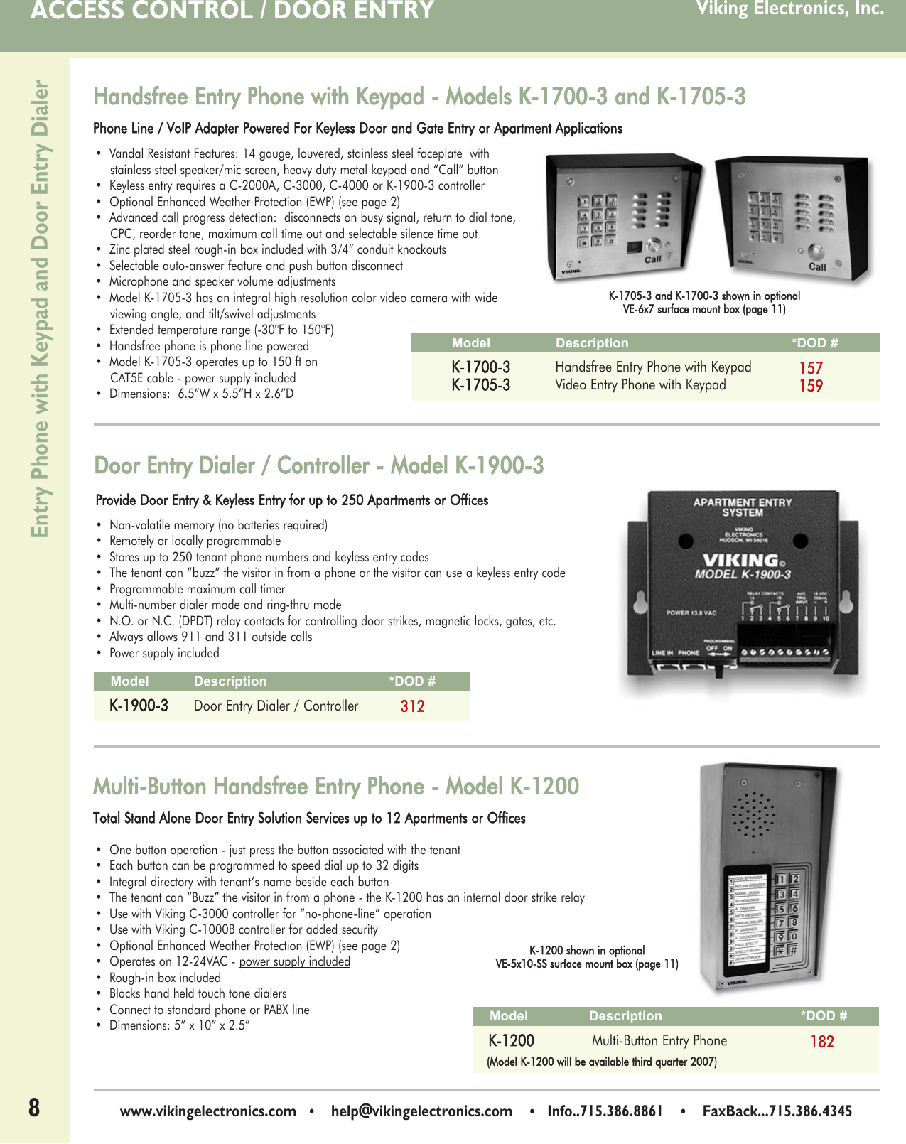 Viking Access Control Users Manual 2007 Campus Security Catalog
