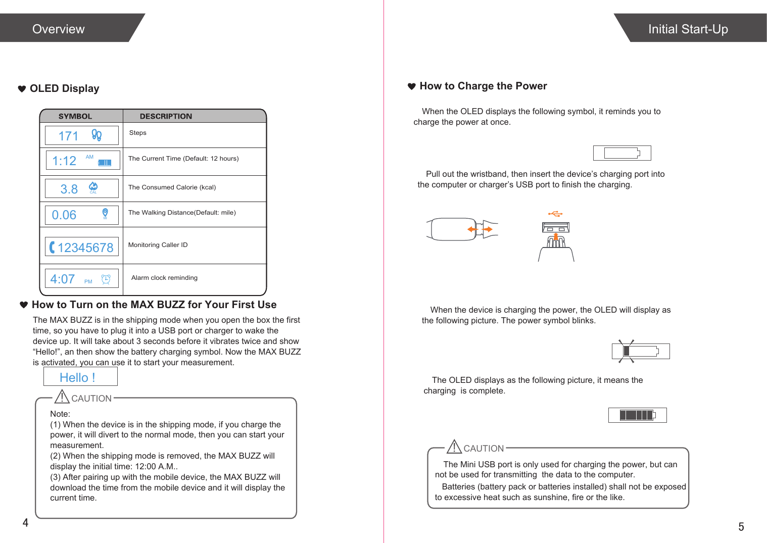 Virgin Pulse VP-T001 Activity Tracker User Manual LS406 B