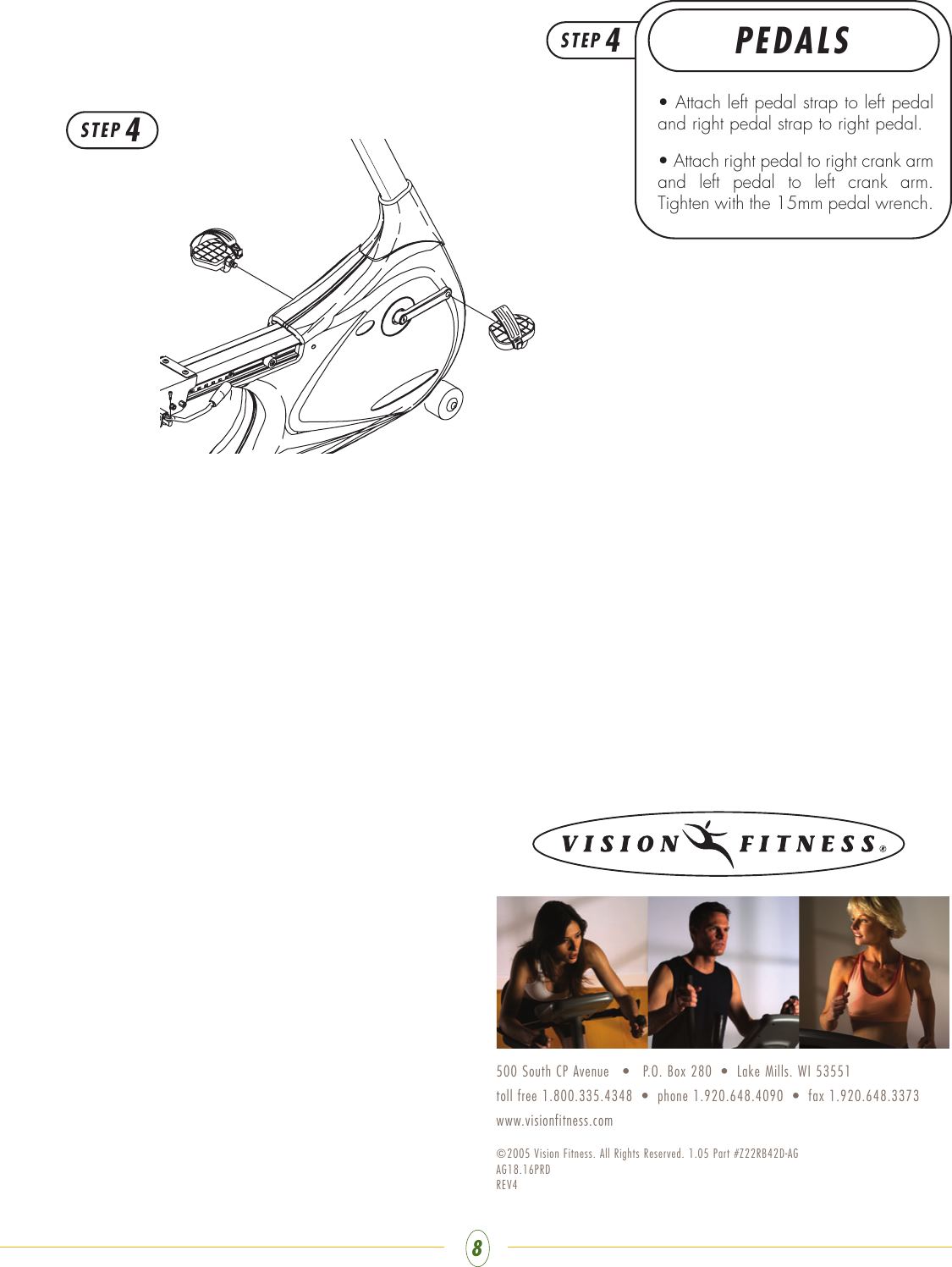 Vision Fitness R2200 Users Manual WEB_R22HRT Assy4