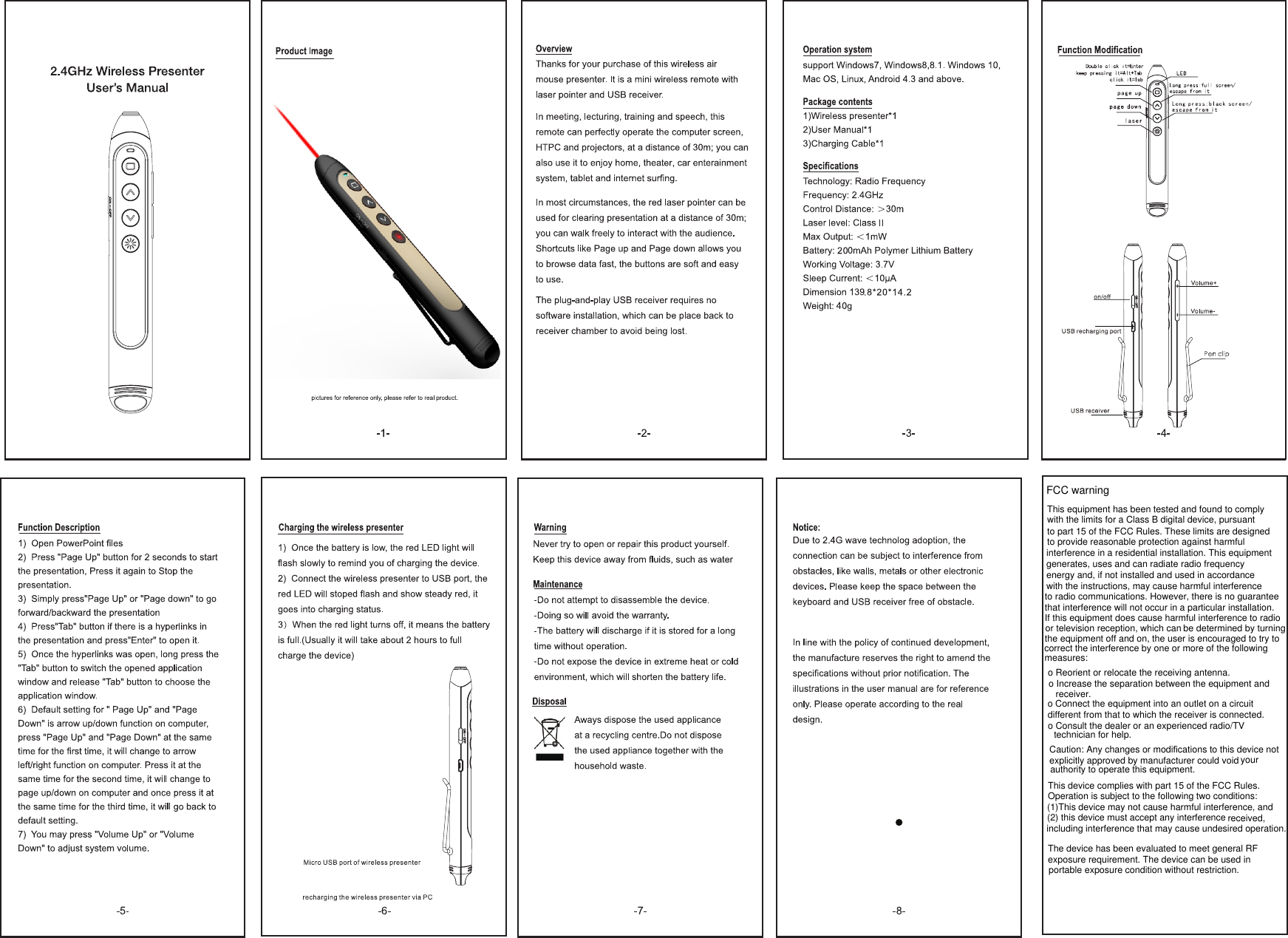 Vitalitim Technology V06 Portable Wireless Presenter User Manual V06 ...