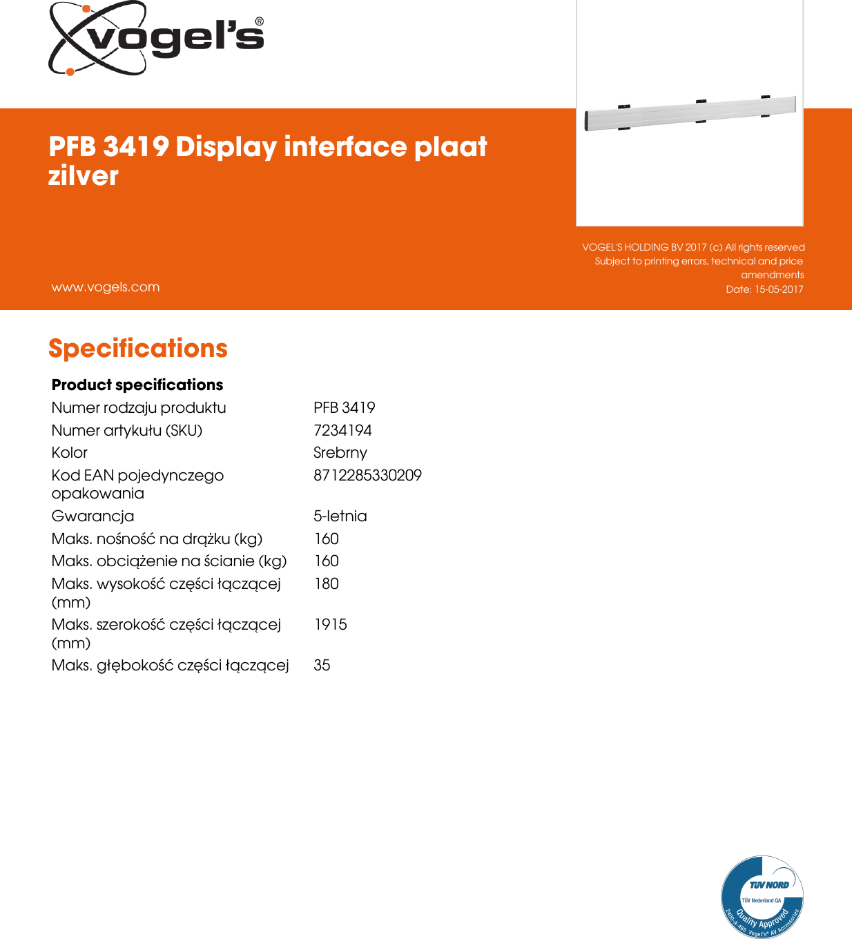 Leaflet Version 4.0 PFB 3419 Display interface plaat zilver 2586 pl