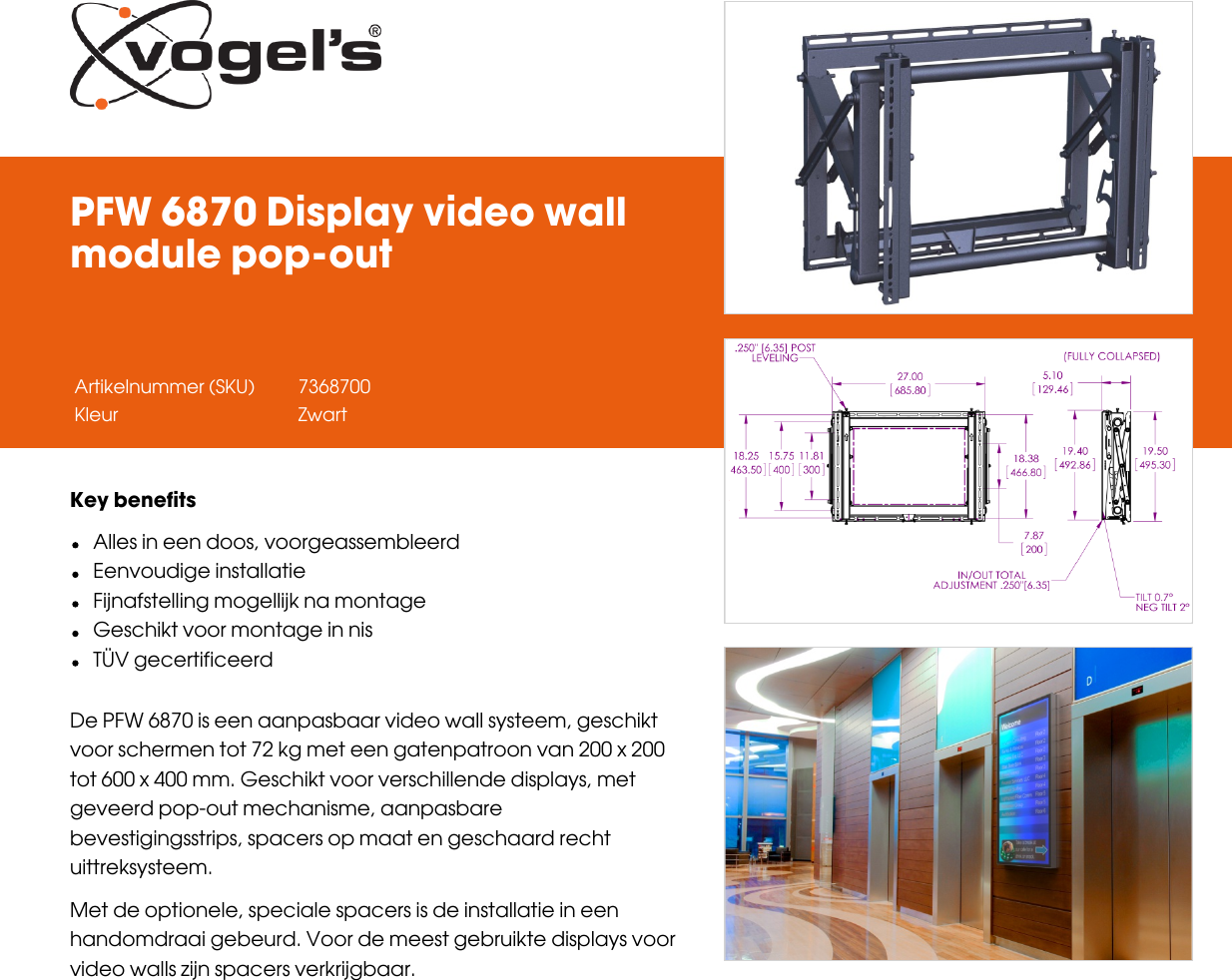 Leaflet Version 4.0 PFW 6870 Display video wall module pop out 2475 nl