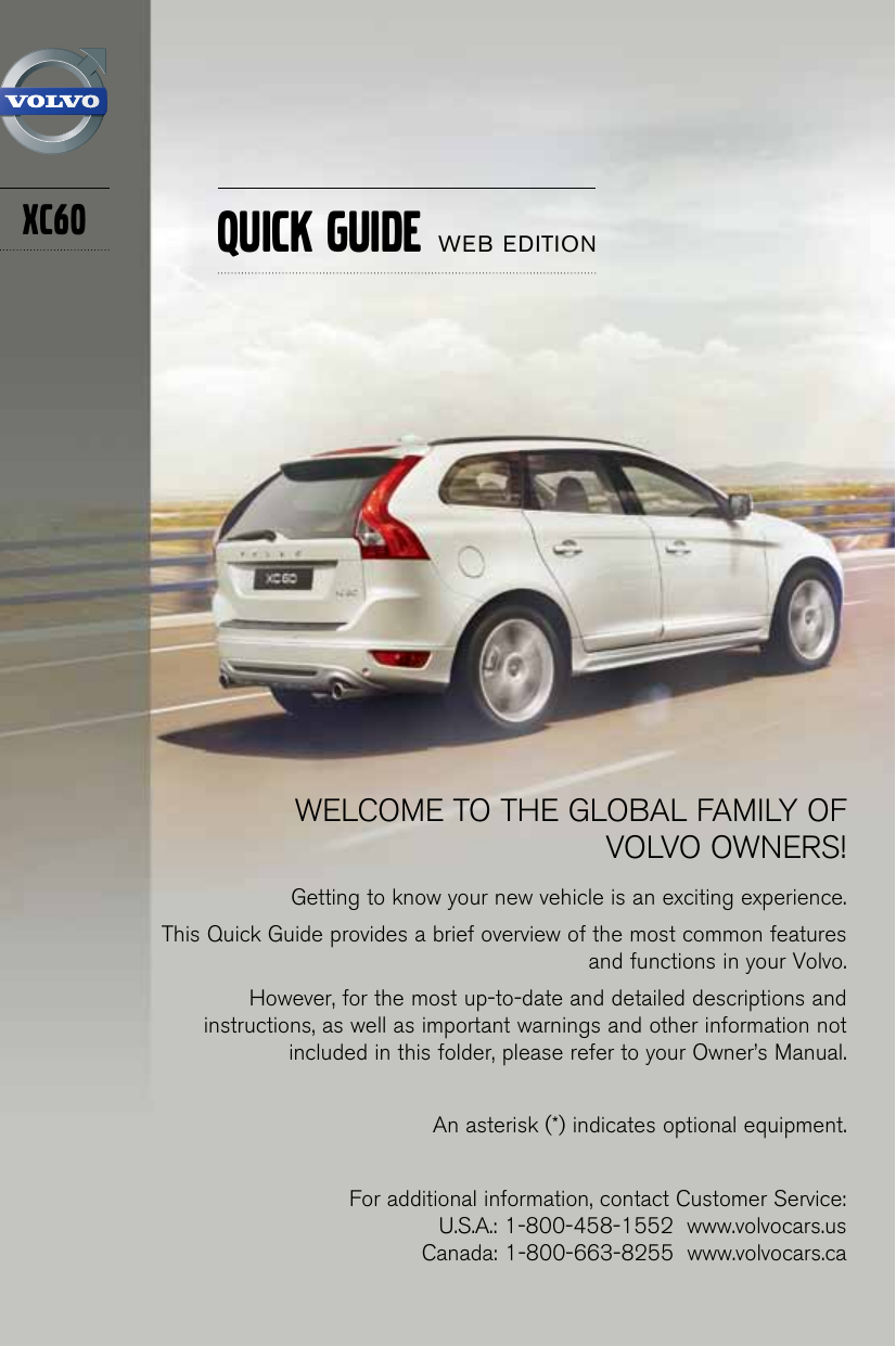 Volvo 2013 XC60 Quick Guide