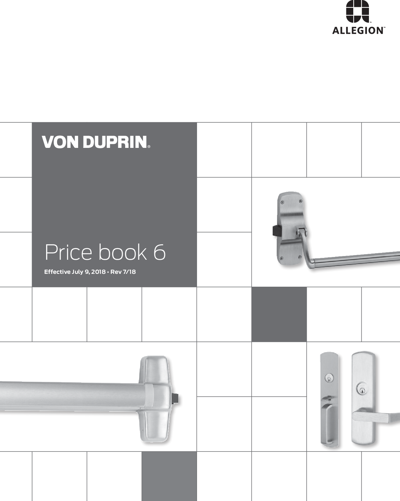 Von Duprin 2018 Price Book as Of 7 9 18 JULY
