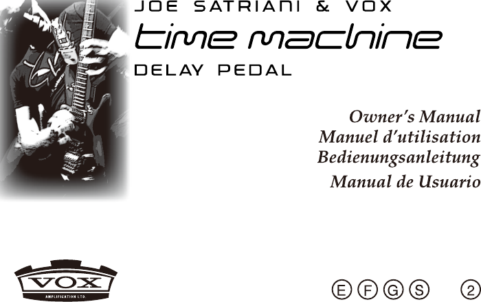 Vox Pedal Users Manual Time Machine Owner's