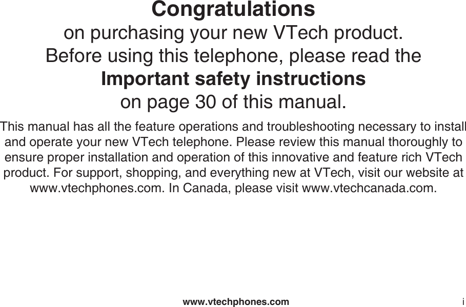 Vtech 6031 Users Manual