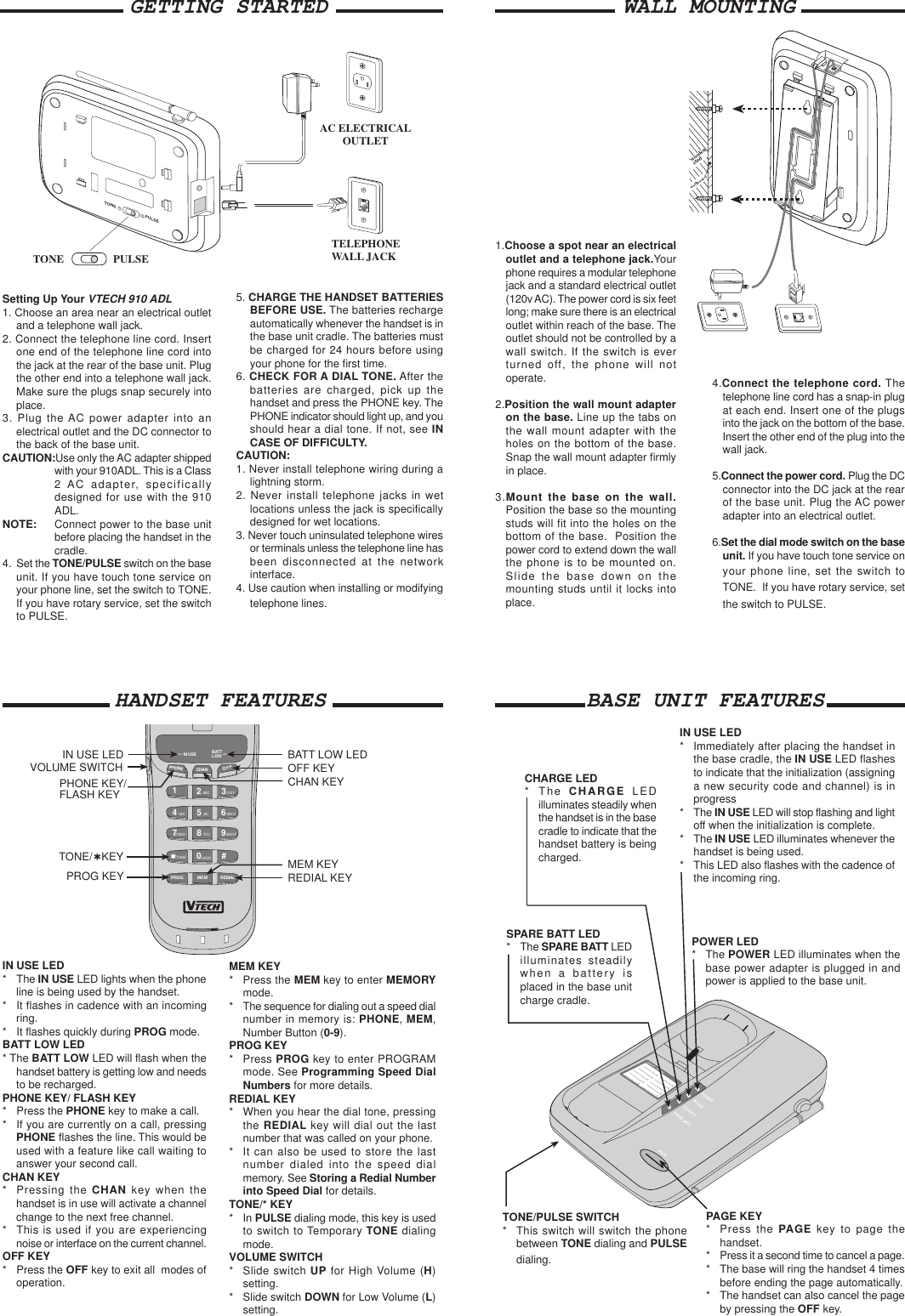 Vtech Adl 910 Users Manual