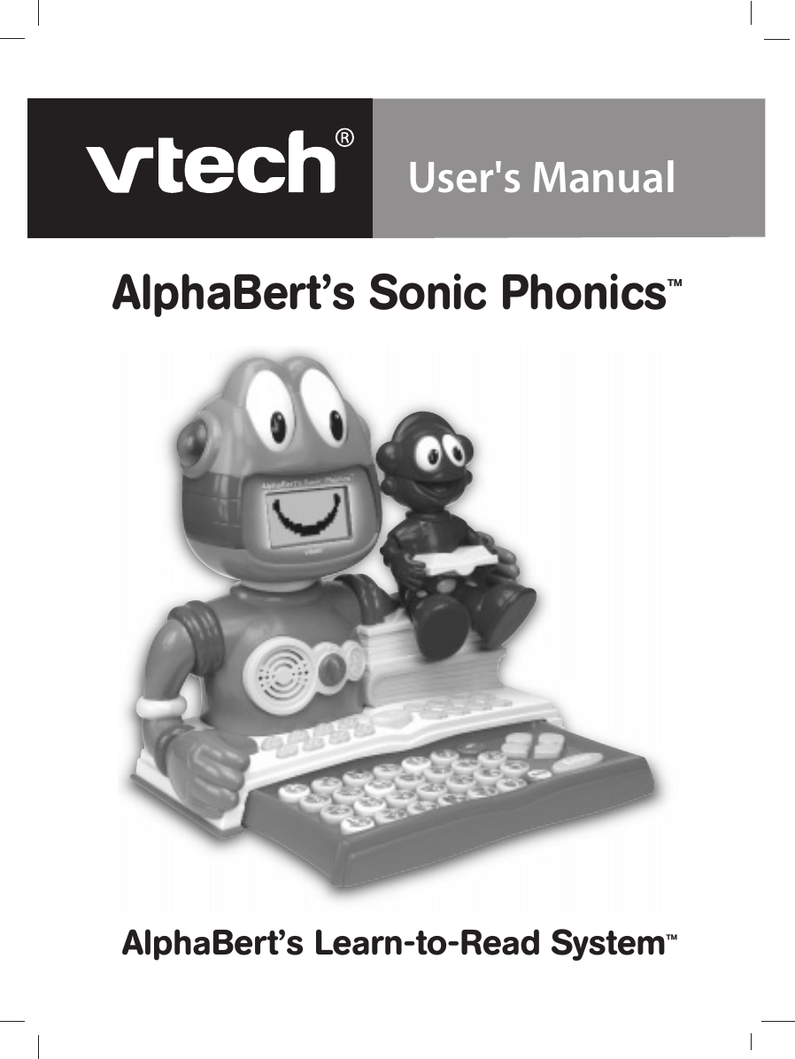 Vtech Alphaberts Sonic Phonics Owners Manual Alphabet