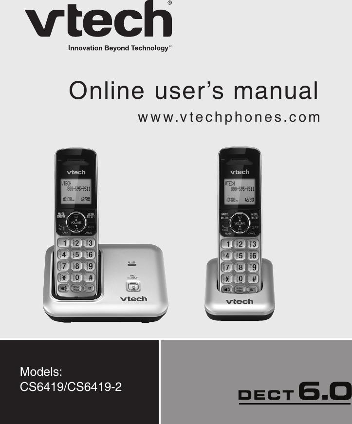 Vtech Dect Cs6419 Users Manual