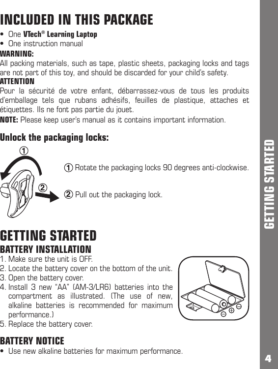 Vtech Disney Planes Learning Laptop Owners Manual