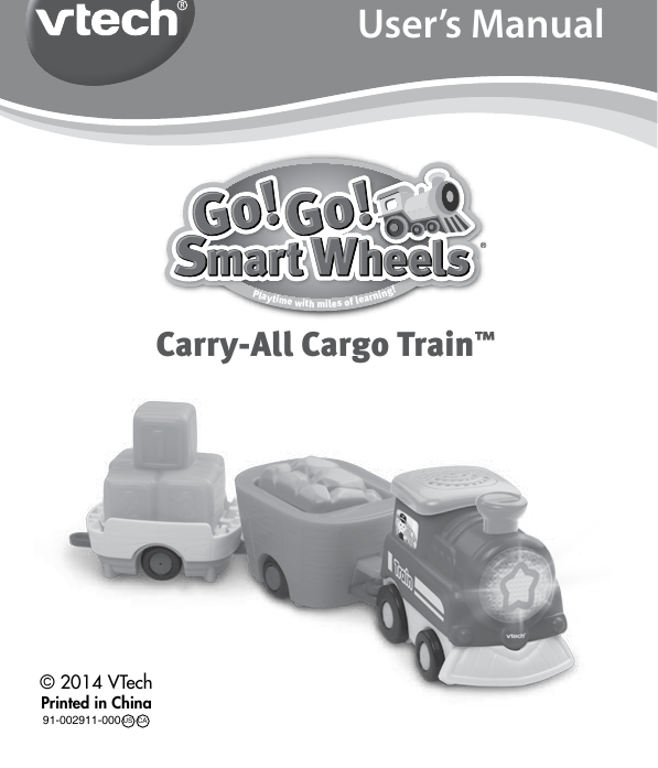 Vtech Go Smart Wheels Carry All Cargo Train Owners Manual