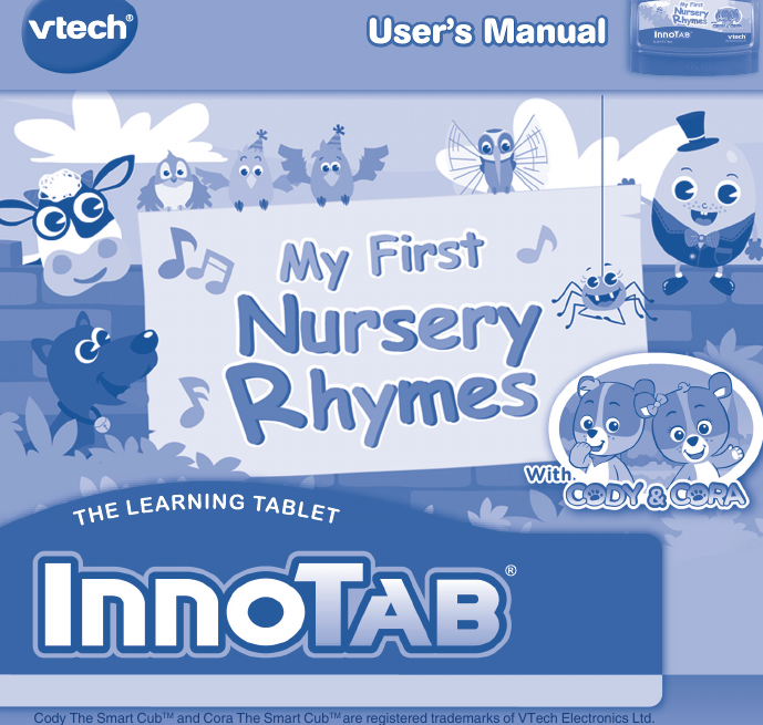 Vtech Innotab Software My First Nursery Rhymes Owners Manual
