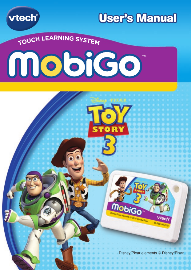 Vtech Mobigo Software Cartridge Toy Story 3 Owners Manual