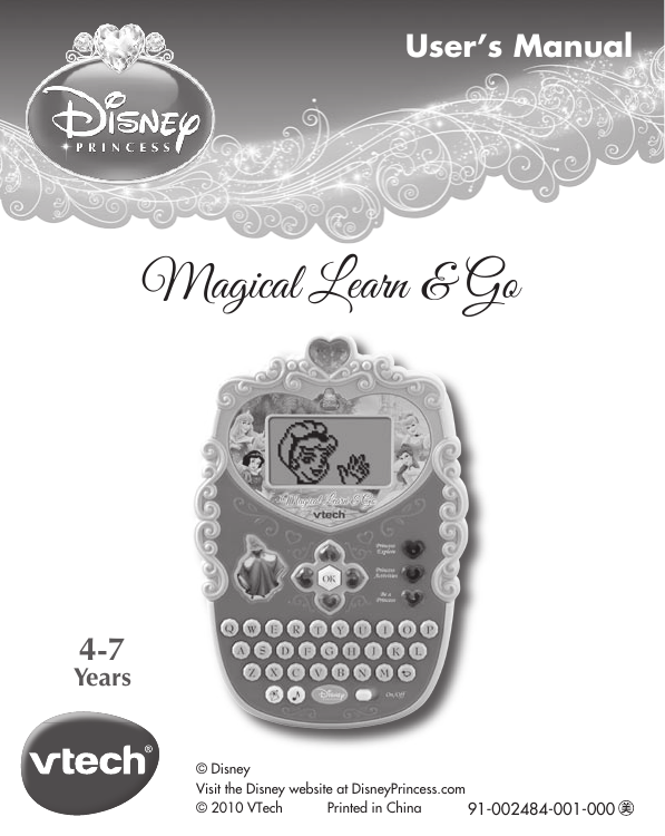 Vtech Princess Magical Learn And Go Owners Manual