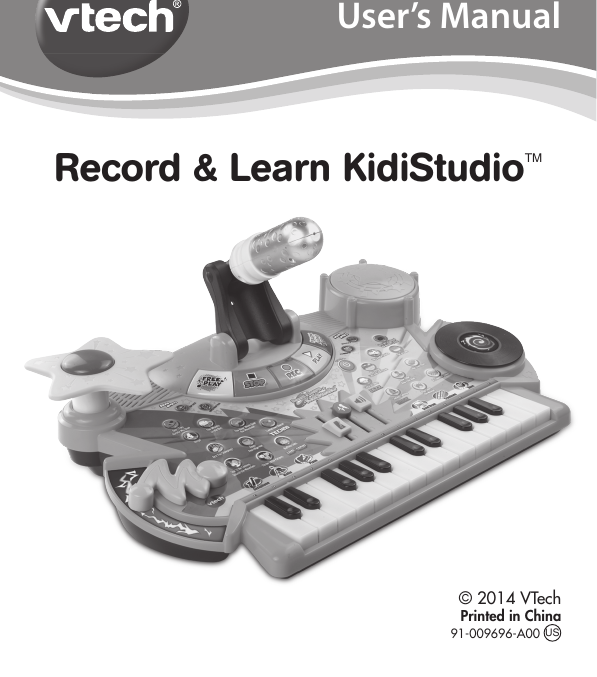 Vtech Record And Learn Kidistudio Owners Manual