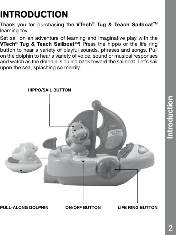Vtech Tug And Teach Sailboat Owners Manual