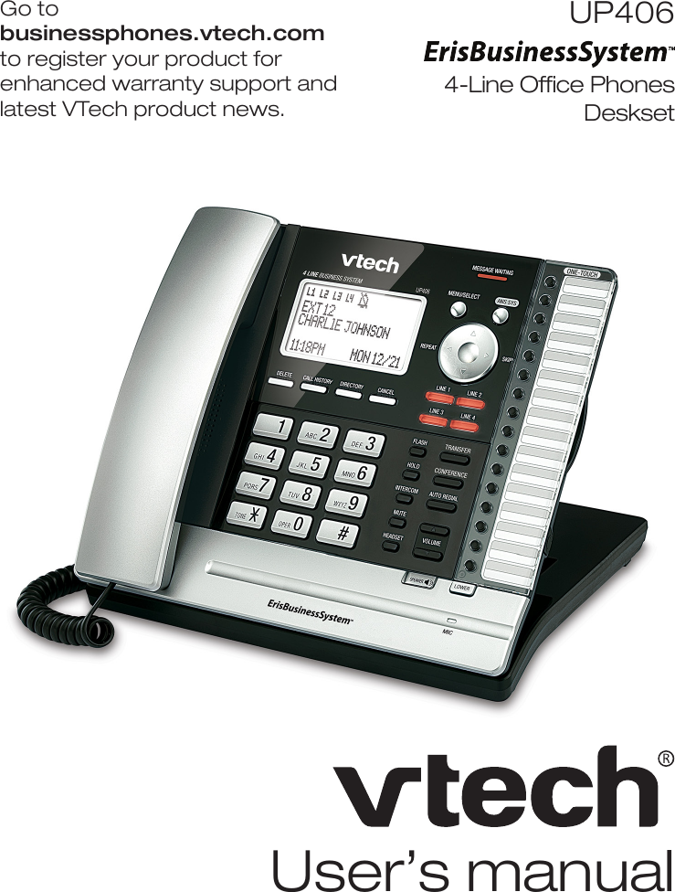 Vtech Up406 Users Manual