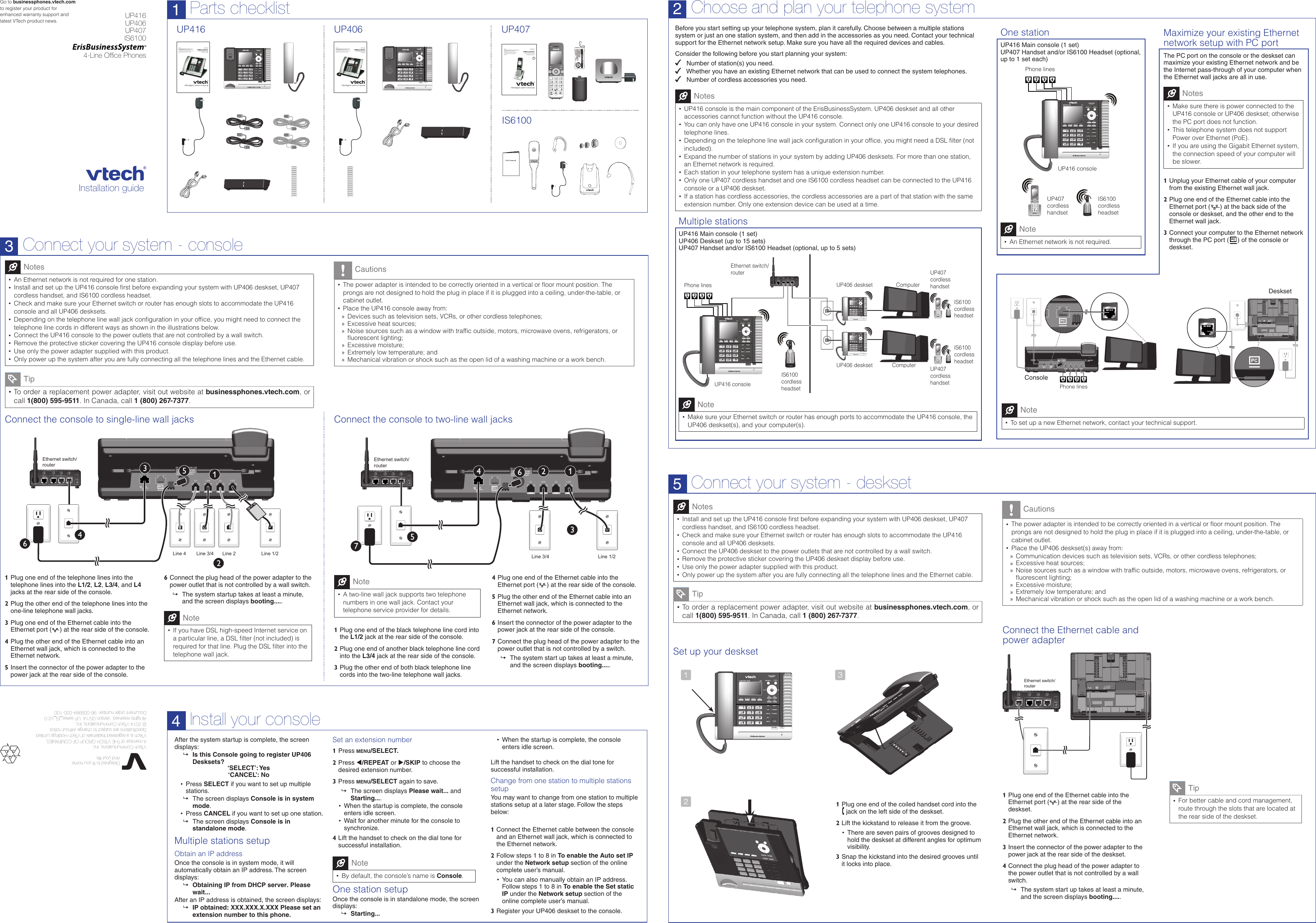 Vtech Up407 Quick Start Guide