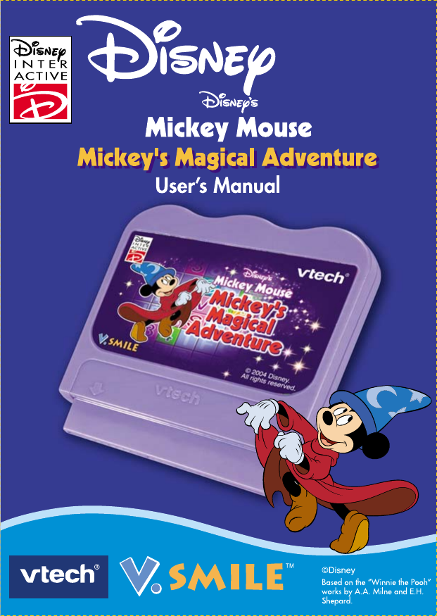 Vtech V Smile Mickey Mouse Mickeys Magical Adventure Owners Manual ...