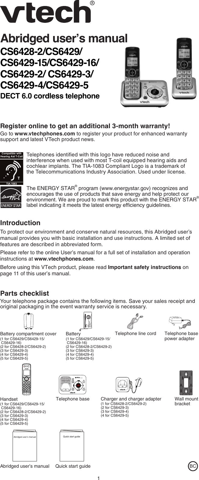 Vtech Cordless Telephone Cs6428 2 Users Manual