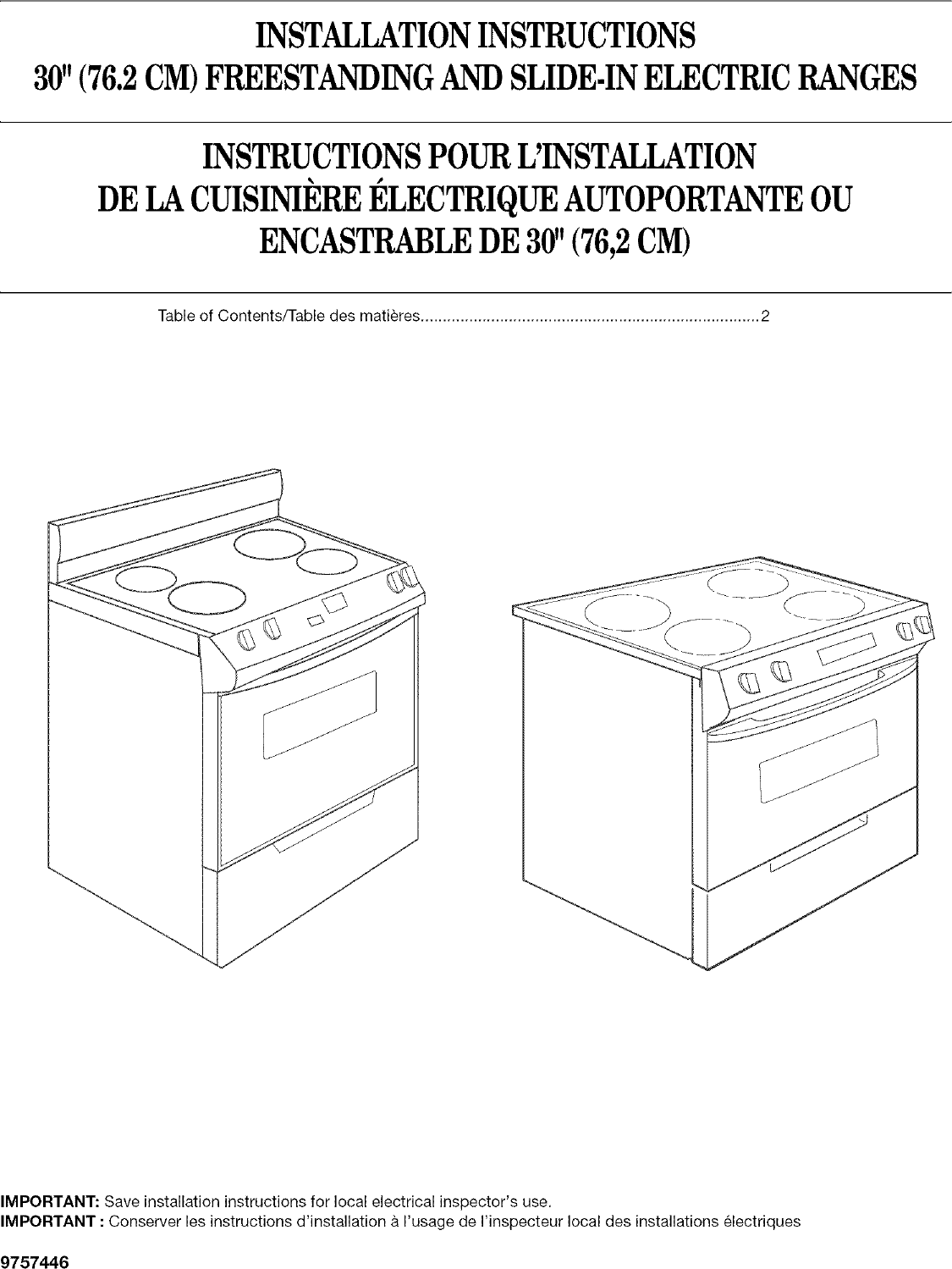 Manual For Whirlpool Electric Range Parts