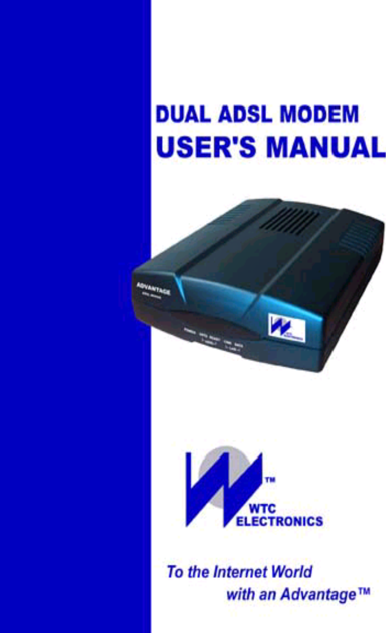 WTC Electronics WTM4151 ADSL Modem/ Router User Manual MTR 1000GL