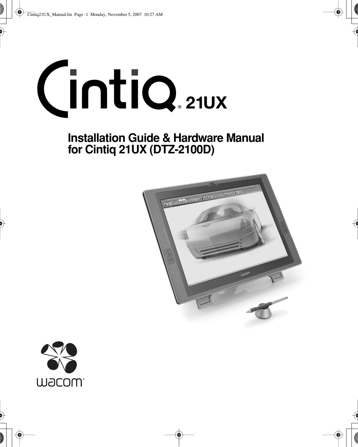 Wacom Cintiq 21Ux Installation Guide