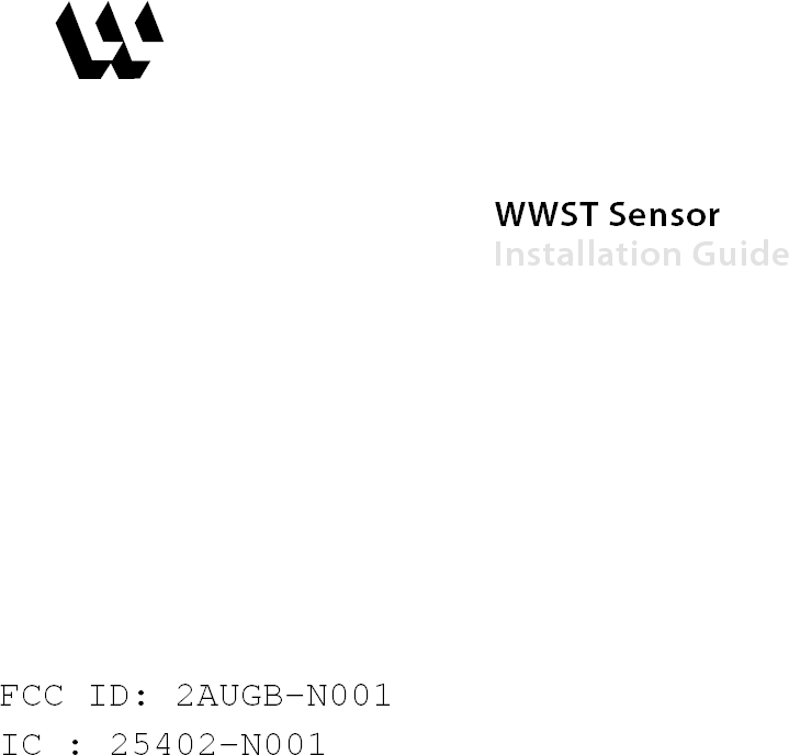 Waites Sensor Technologies N001 Sensor Node User Manual
