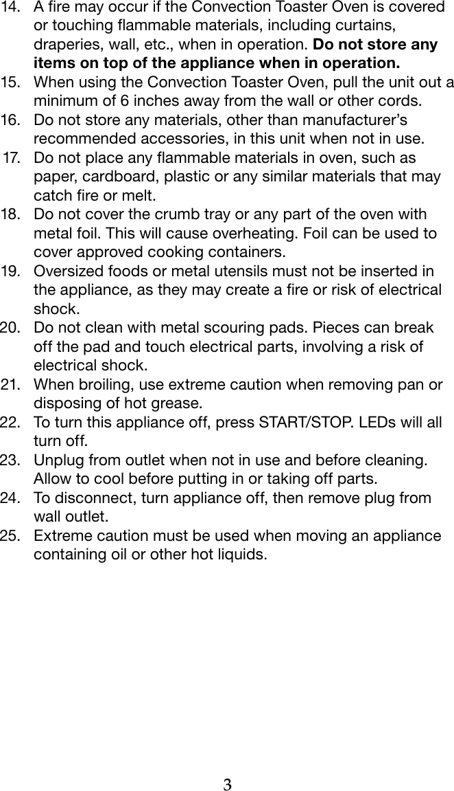 Waring Tco650 Users Manual Convection Toaster Oven Insruction Booklet