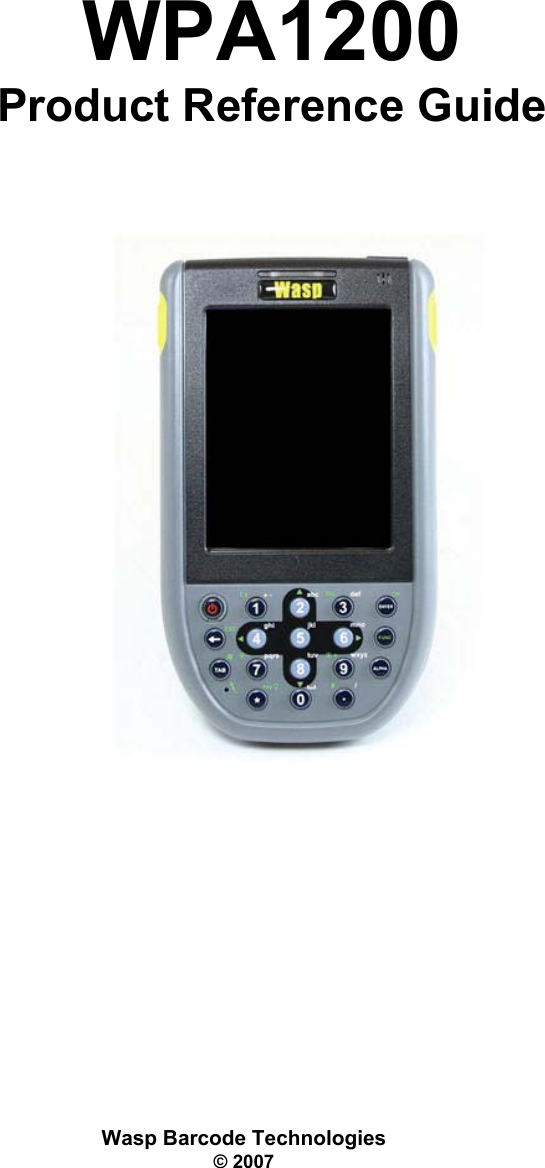 Wasp Bar Code Wpa1200 Users Manual WAP1200