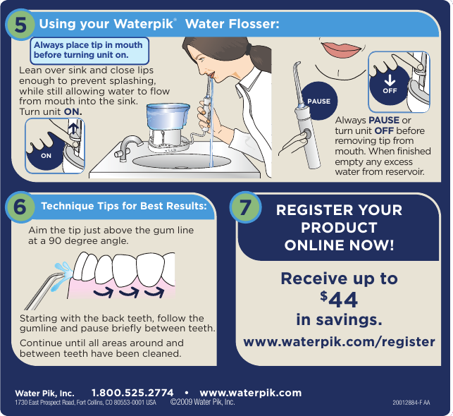 Waterpik Technologies Waterflosser Wp 60 Users Manual