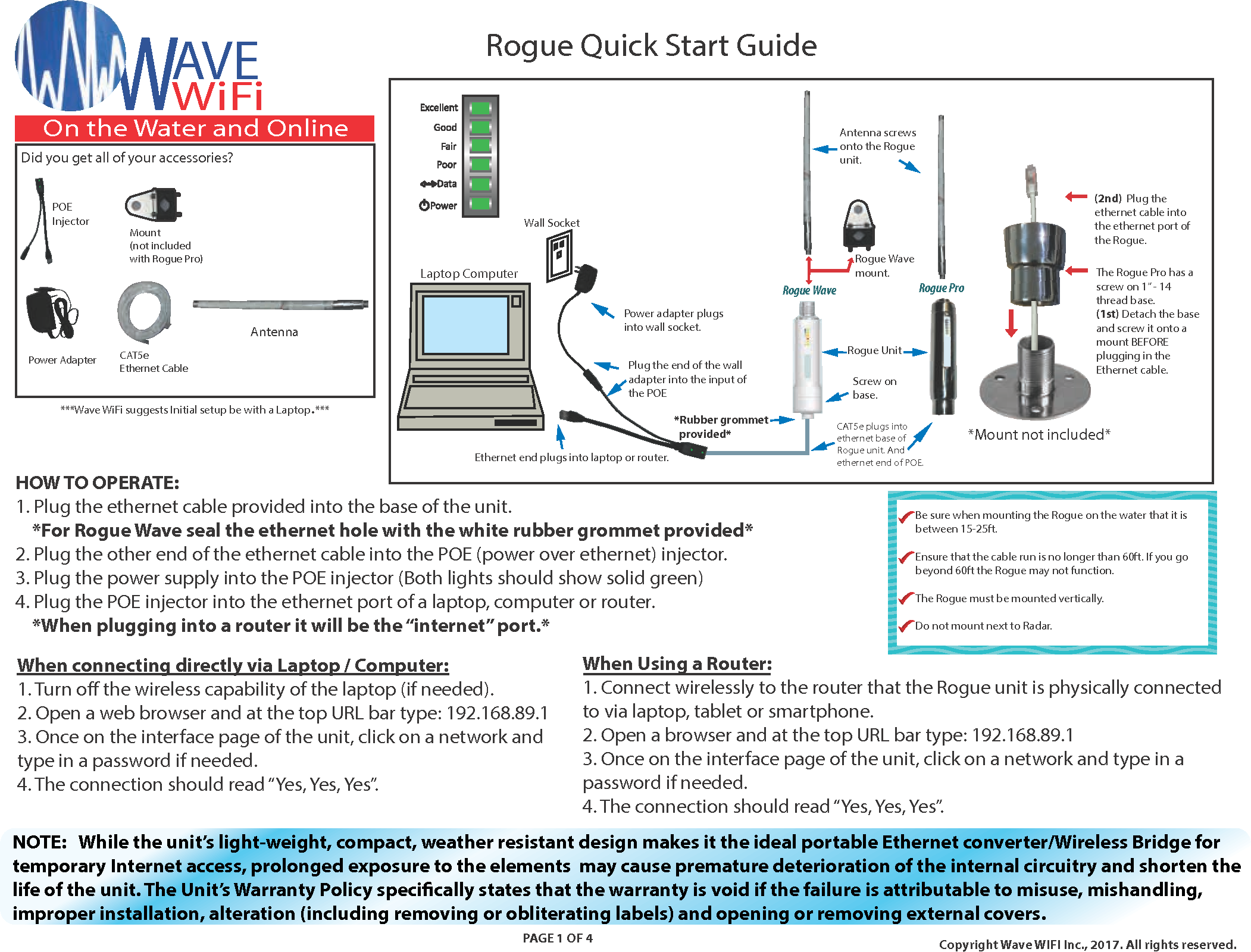 Wave WiFi WWR Rogue PRO User Manual FCC 3
