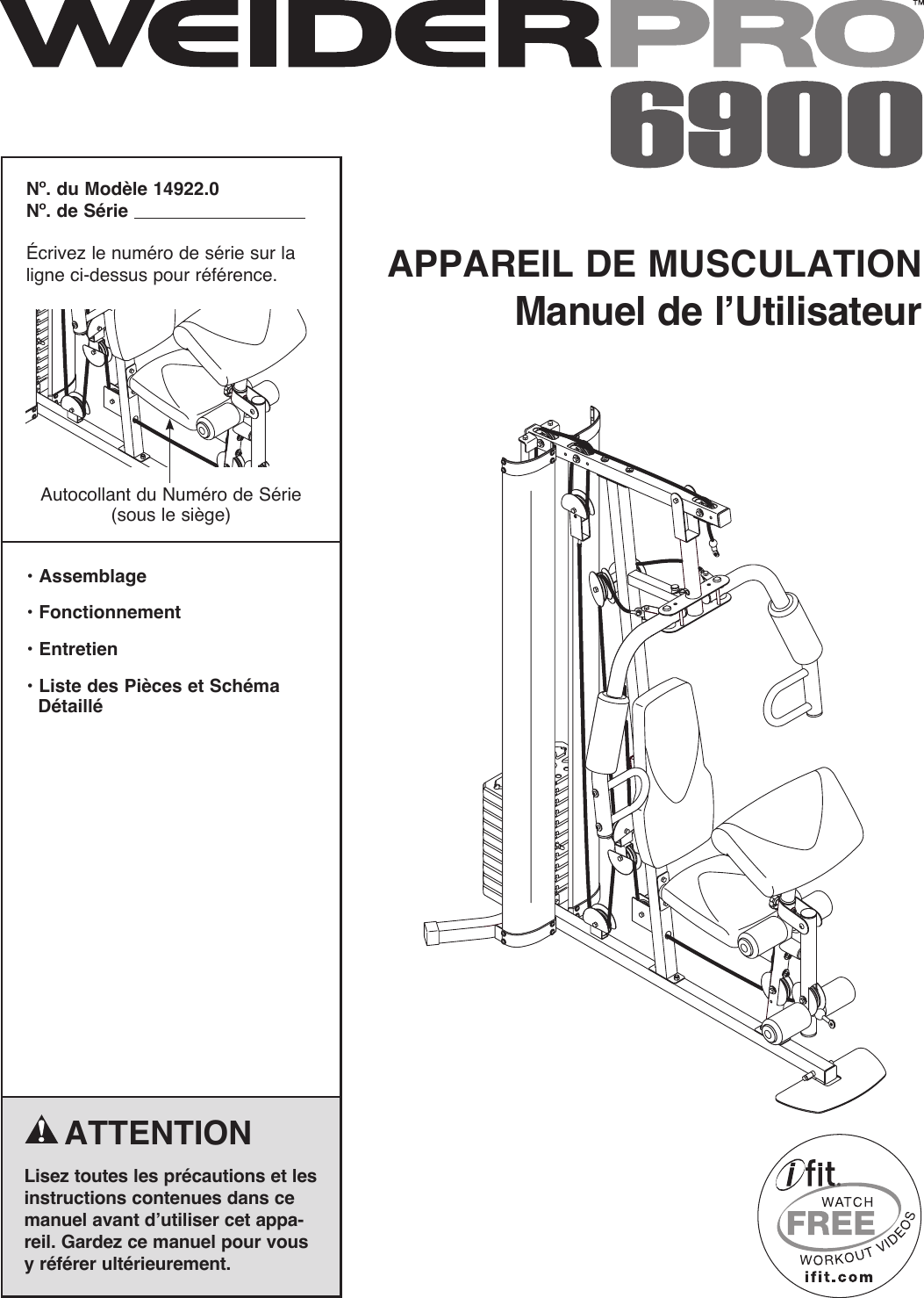 Weider 149220 Owner S Manual