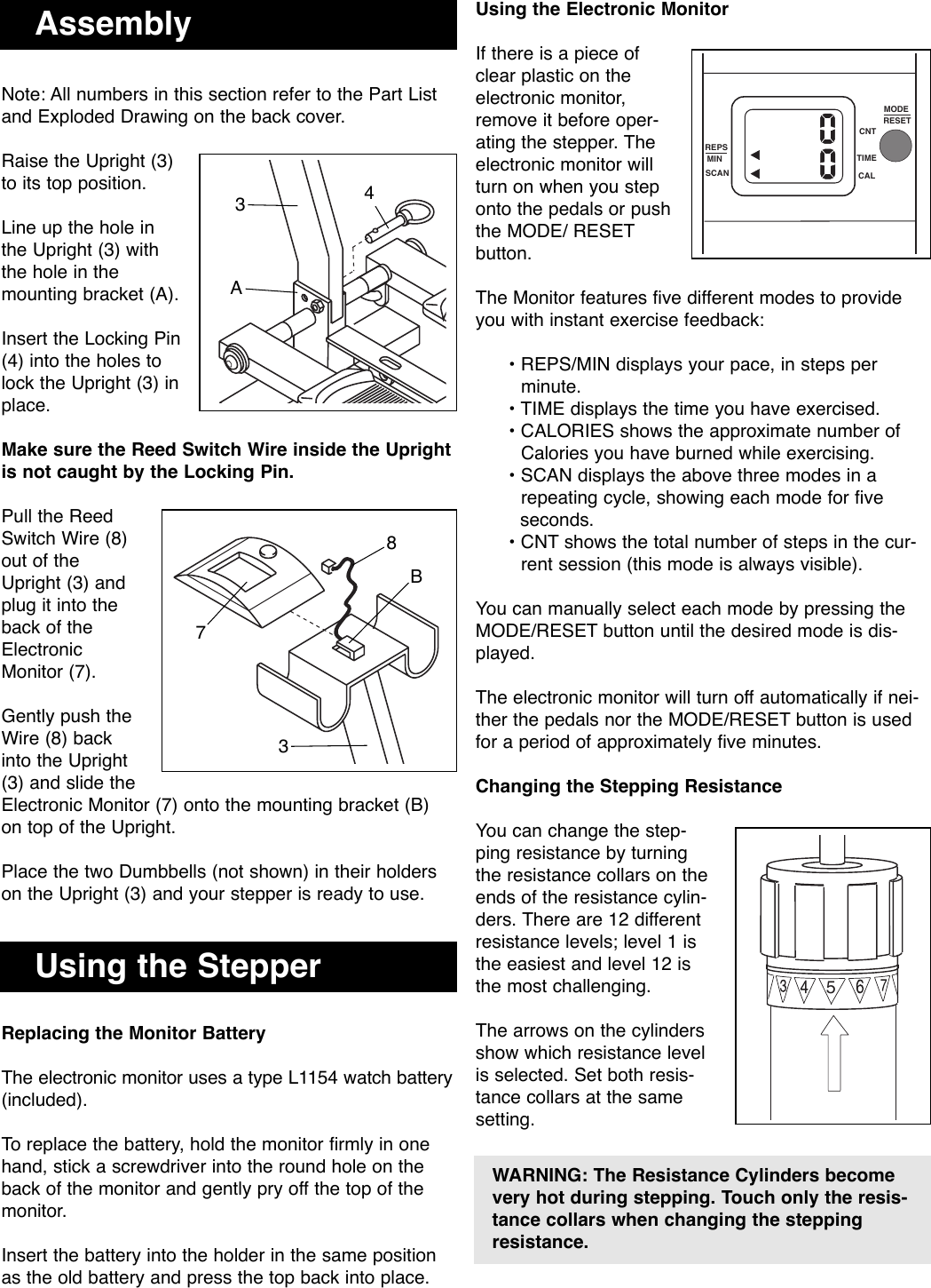 Weider 58St Stepper West4088 Users Manual * WEST40880 147761