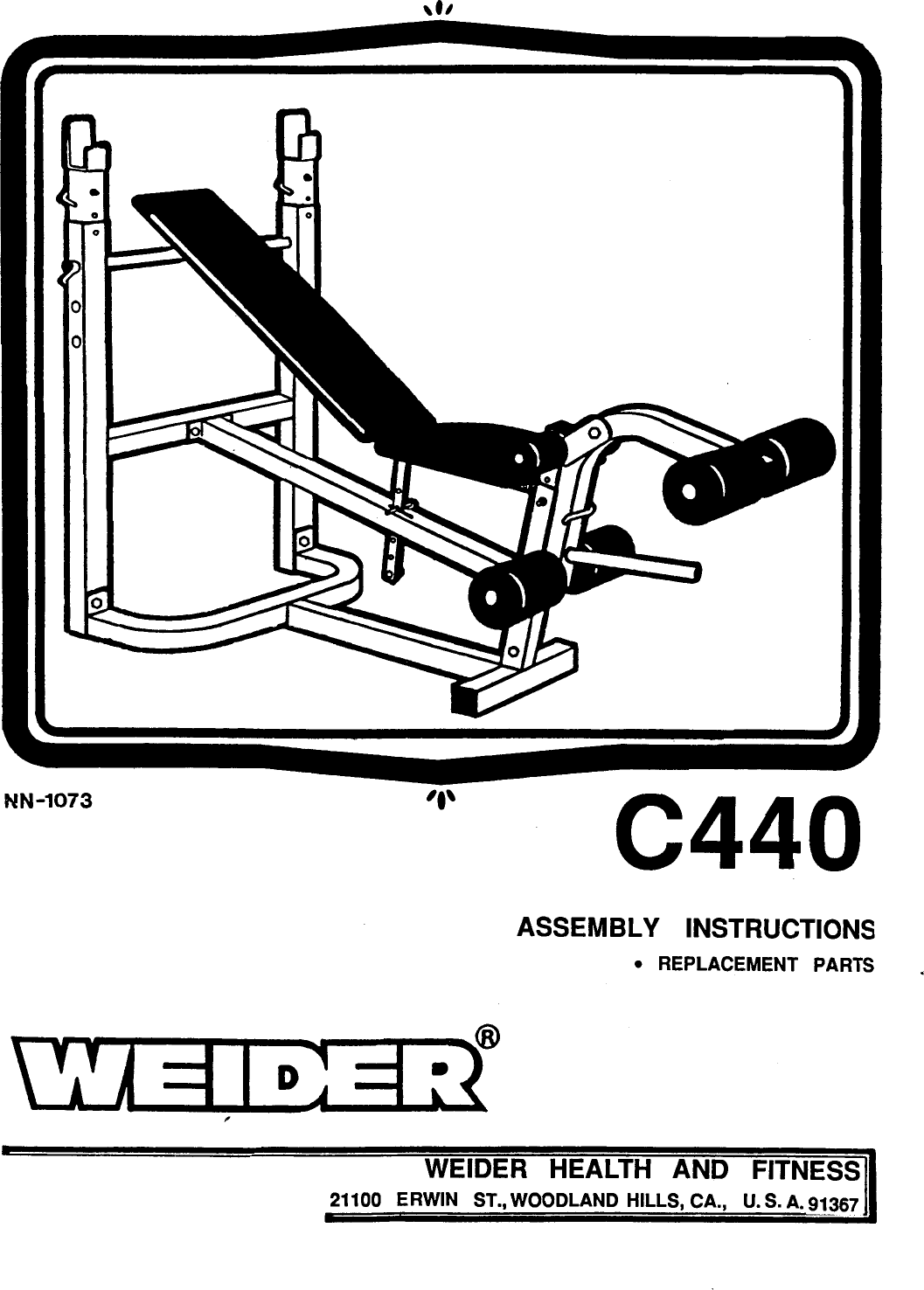 Weider C4400 Owner S Manual
