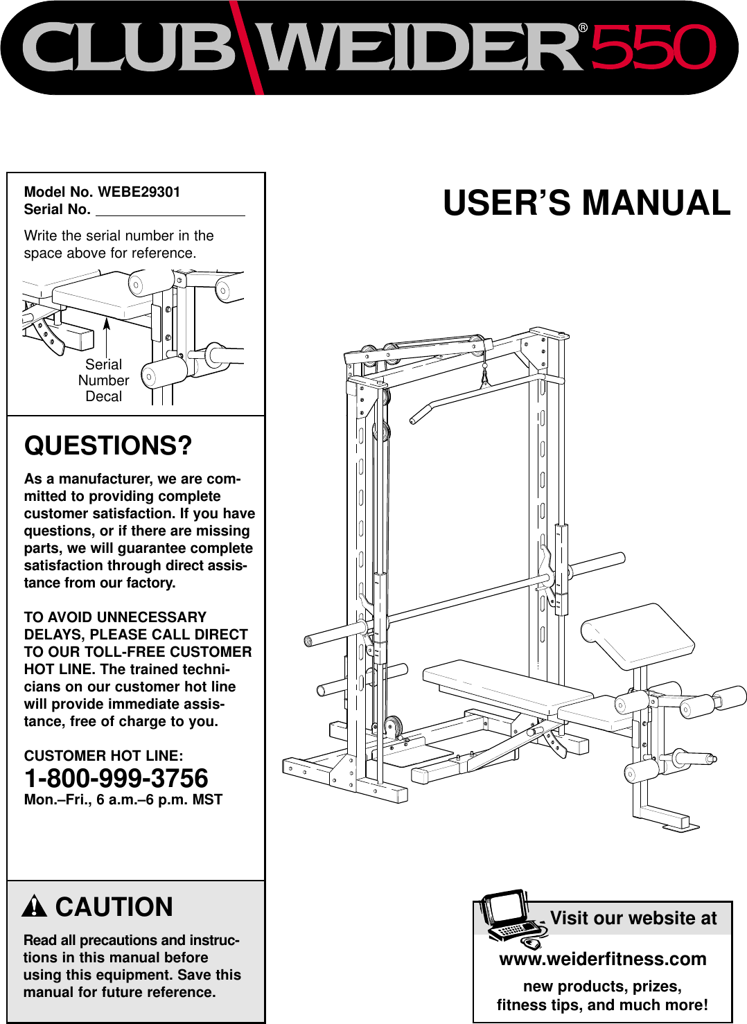 Weider Webe29301 Owner S Manual