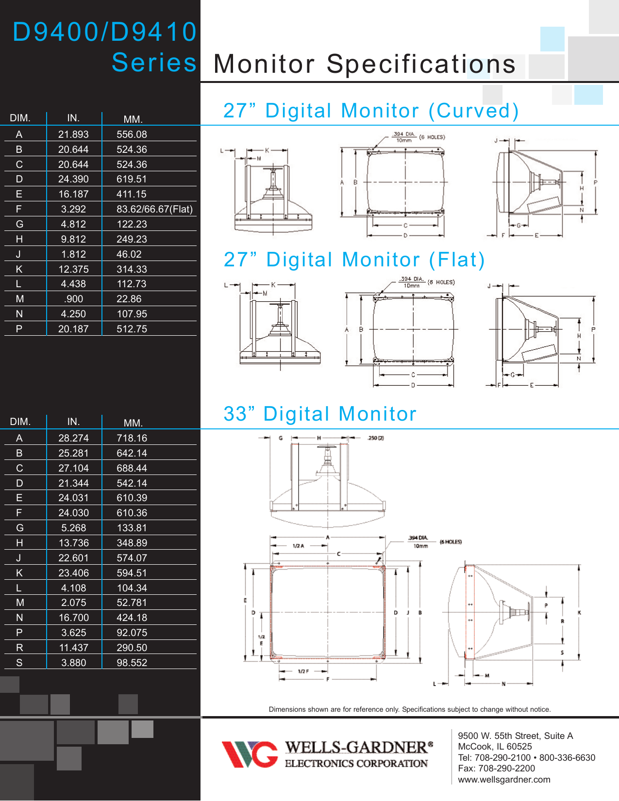 Wells Gardner D9400 Users Manual D9400.1